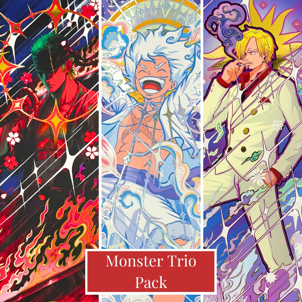 Monster Trio pack - A3 gold/holographique – McNallyStore